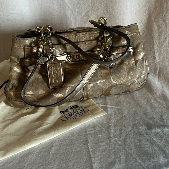 Coach | Bags | Authentic Coach Goldchampagne Purse | Poshmark